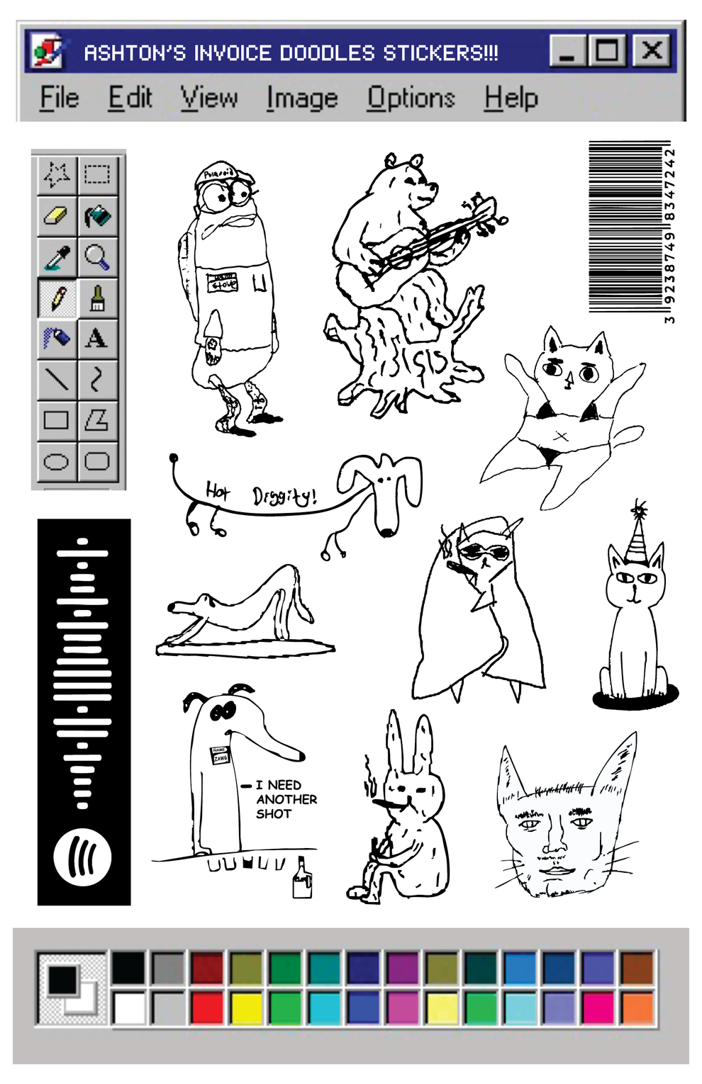 Ashton Doodle Stickers – Coastal Film Lab